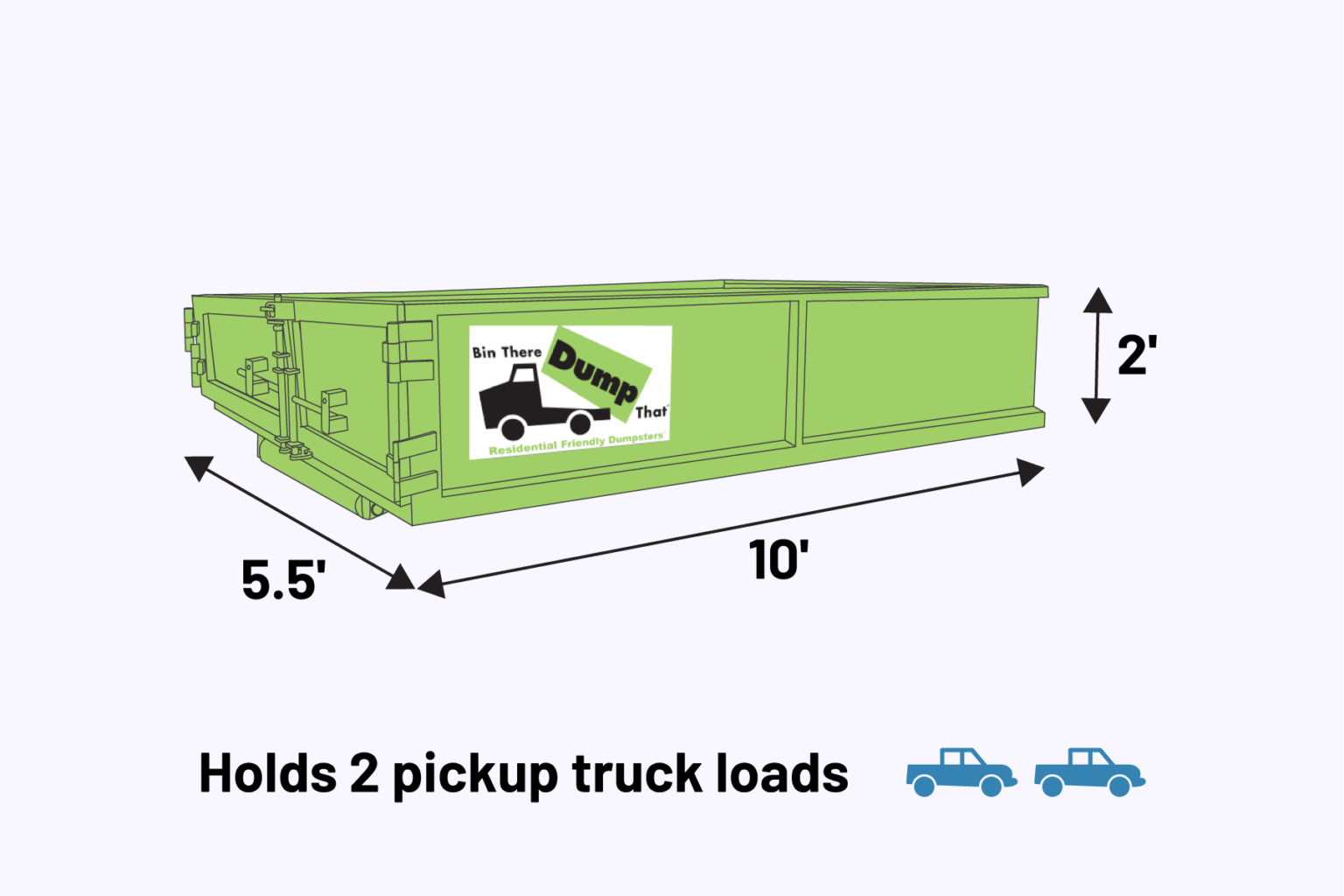 Dallas Metro, TX Dumpster Rates & Sizes | Bin There Dump That